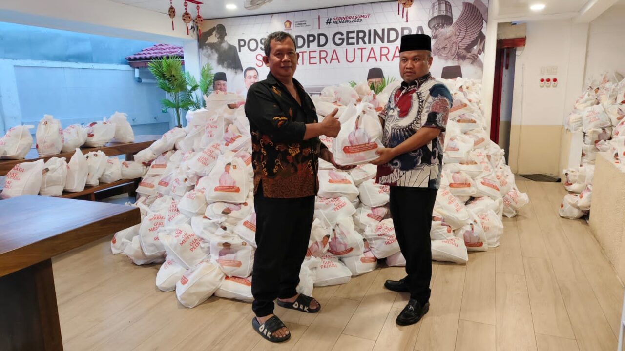 Gerindra Sumut Rayakan HUT ke-18 dengan Berbagi 10.000 Paket Sembako ...